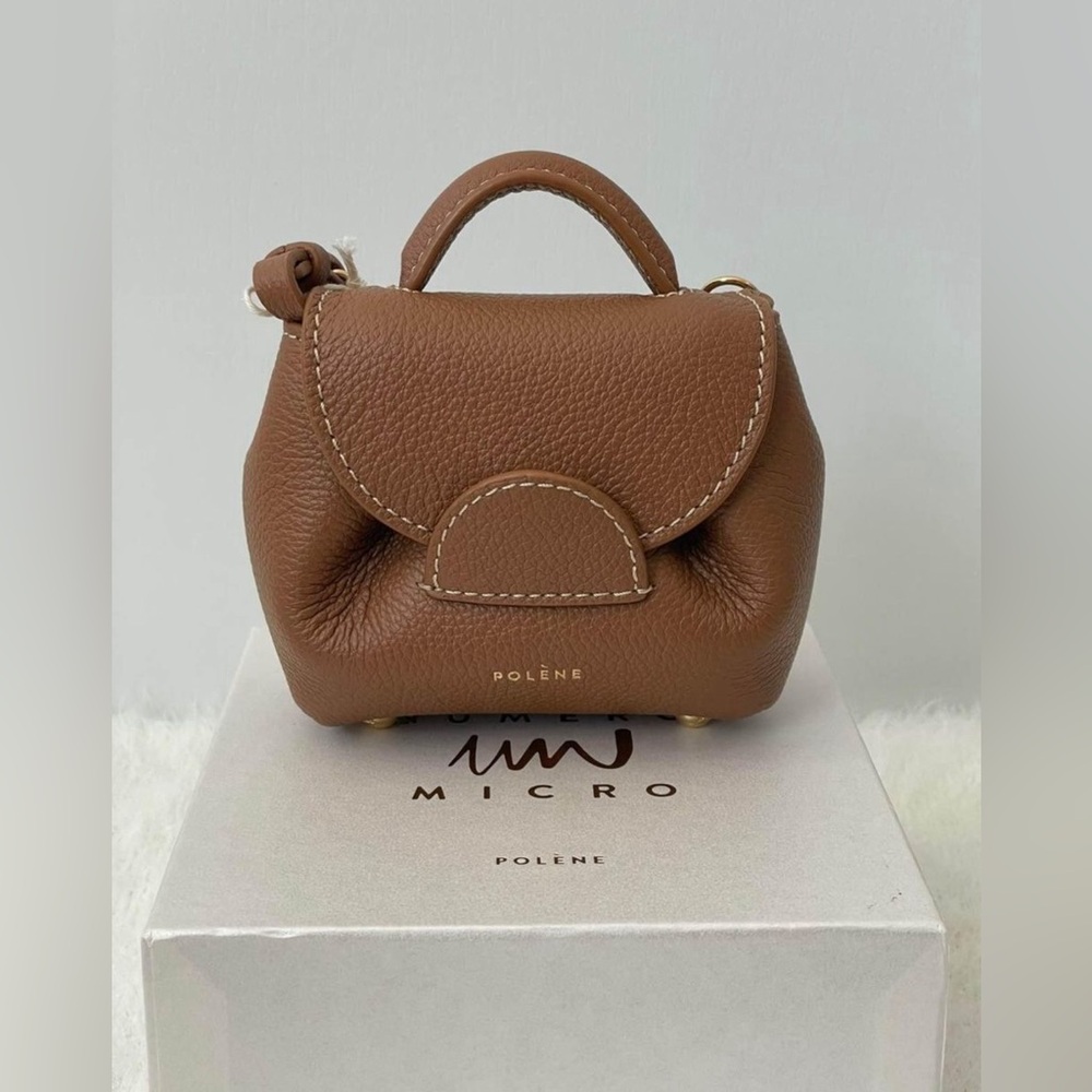 Authentic Polene Numero Micro Crossbody Bag Camel BNW… - Gem